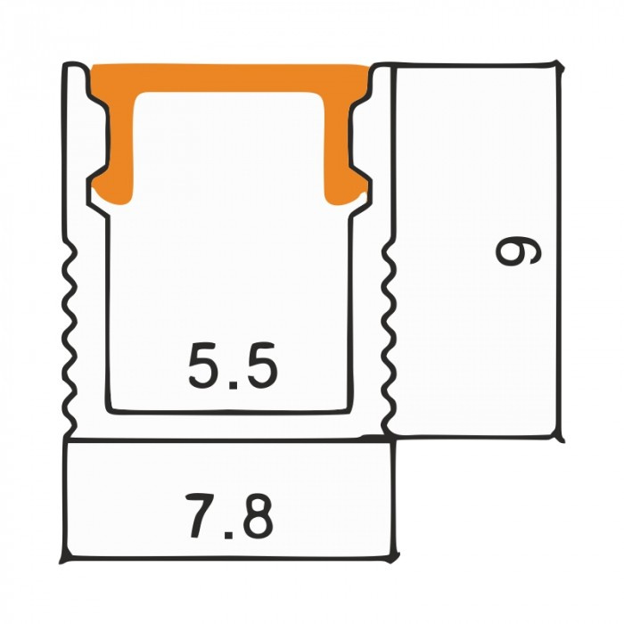Hliníkový povrchový profil LED černý 2m s matným difuzorem pro LED ...