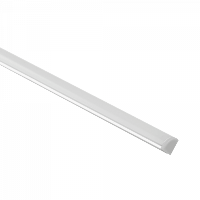 LED rohový hliníkový profil, povrchově eloxovaný 2m s mléčným stínítkem ...